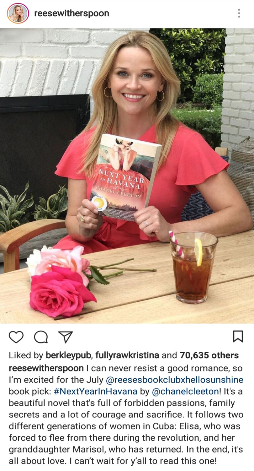 Reese Witherspoon’s New Book Club Pick is Chanel Cleeton’s NEXT YEAR IN ...